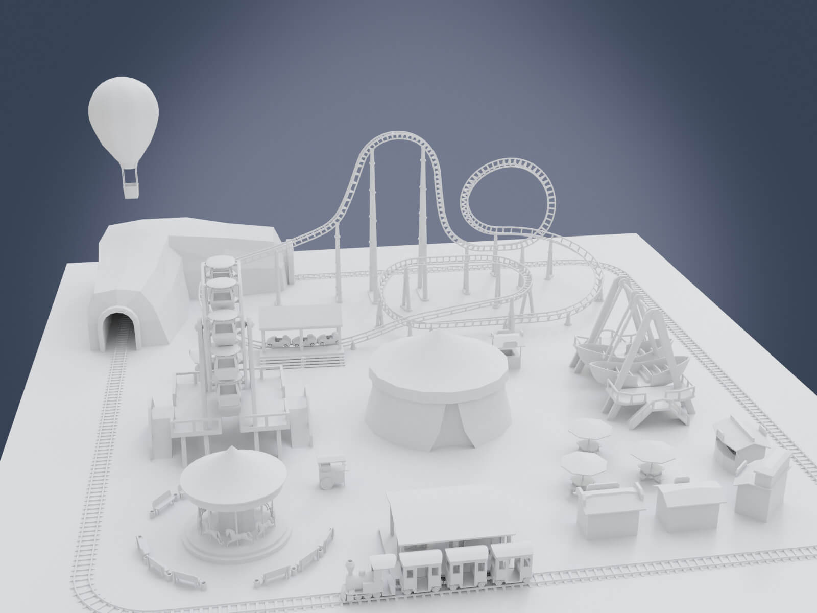 Amusement Park - 3D Model by mg53