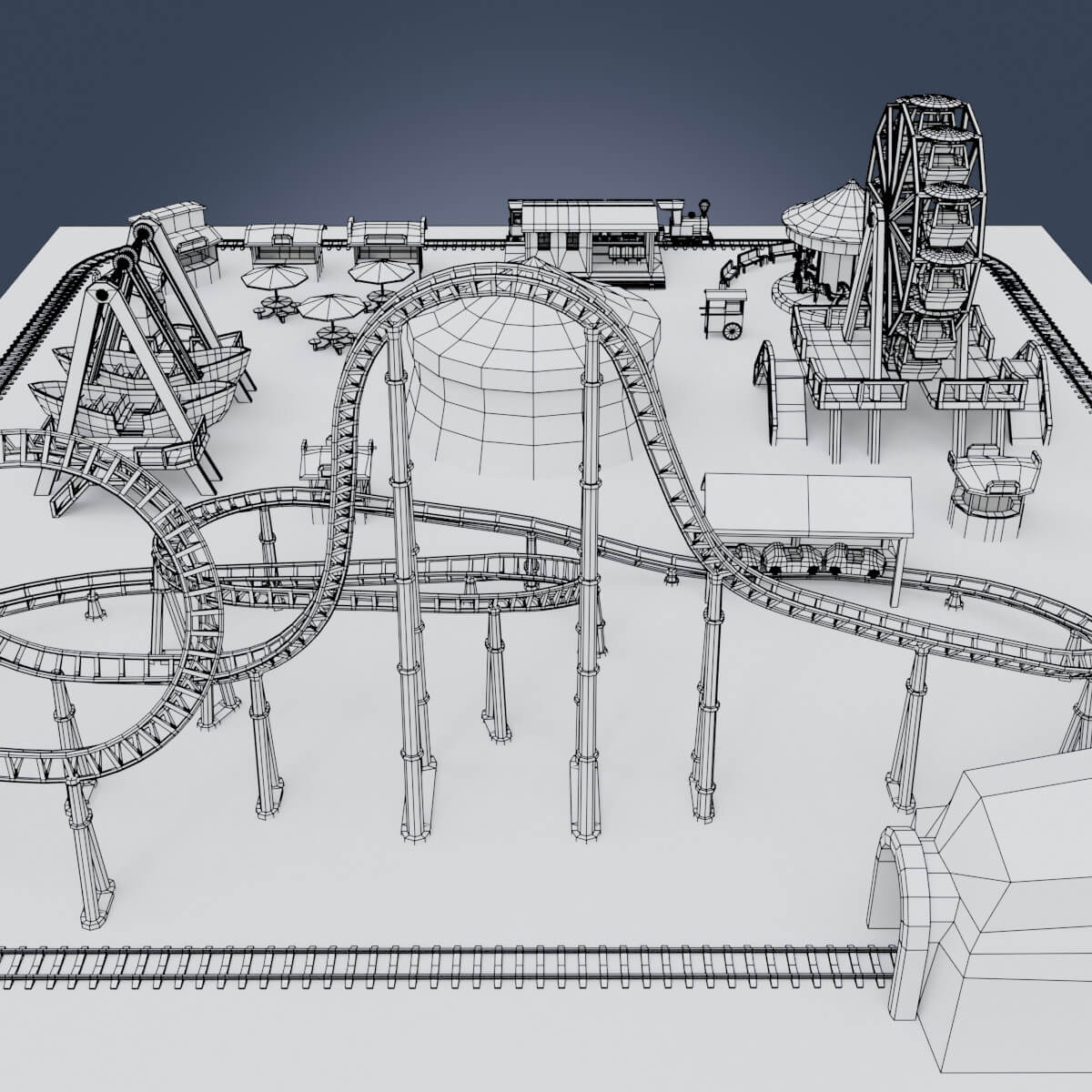 Amusement Park - 3D Model by mg53