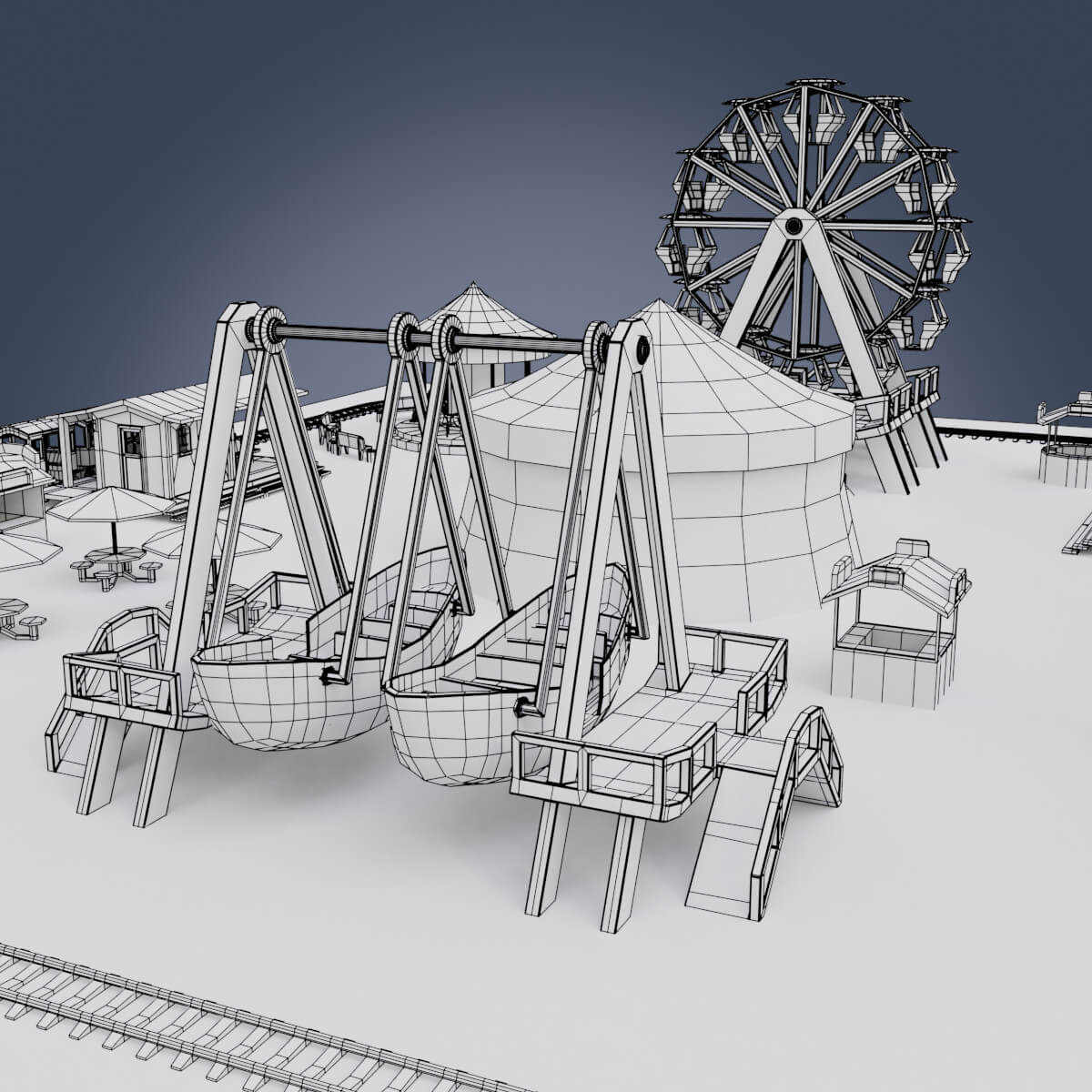 Amusement Park - 3D Model by mg53
