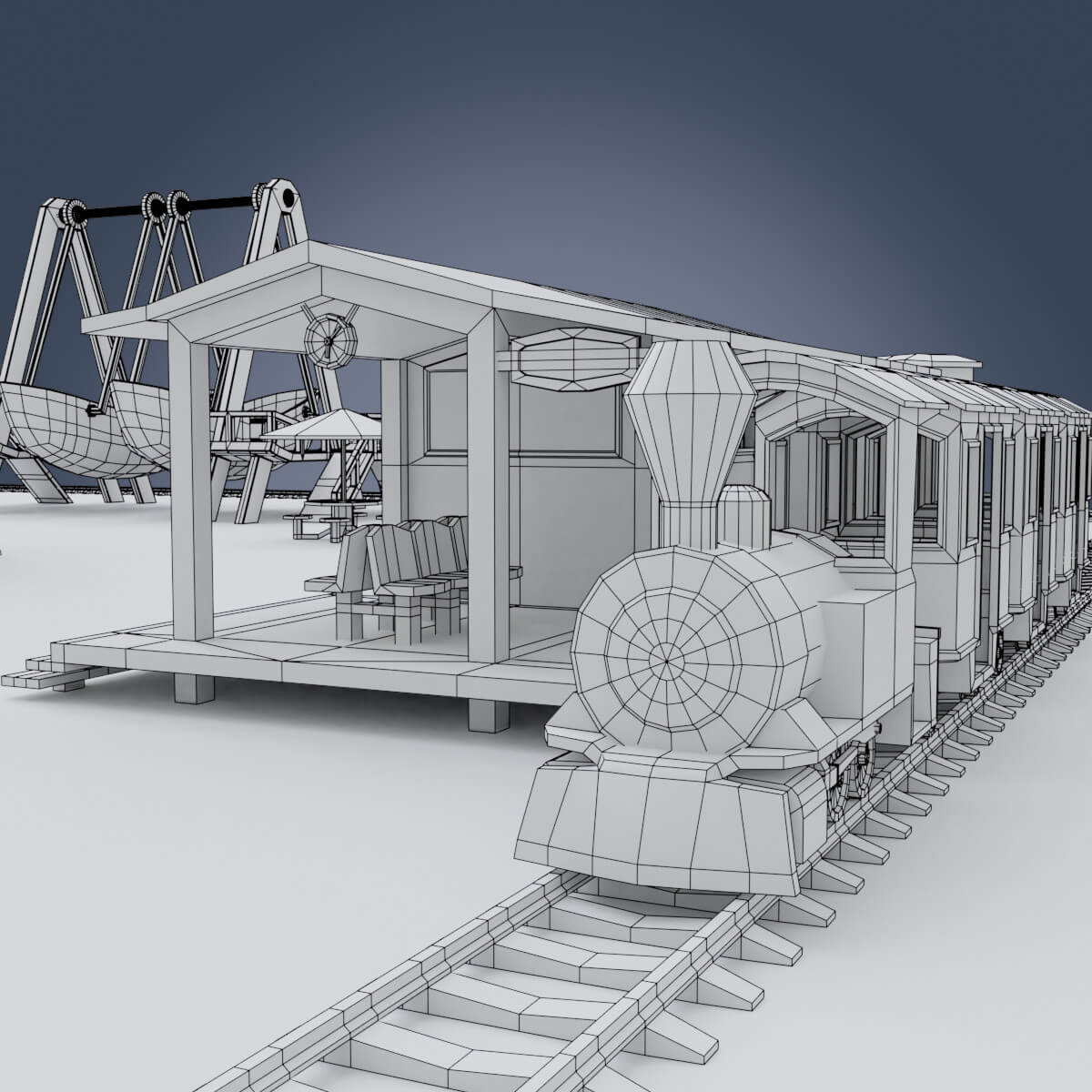 Amusement Park - 3D Model by mg53