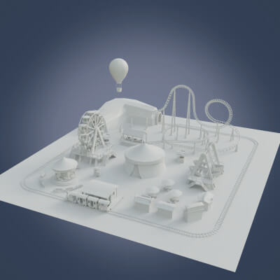 Amusement Park - 3D Model by mg53