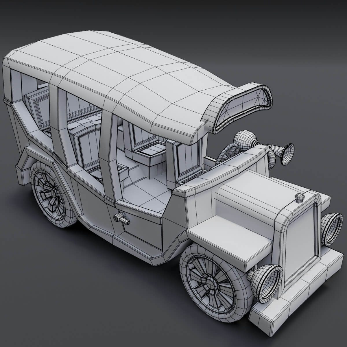 Cartoon Bus - 3D Model by mg53