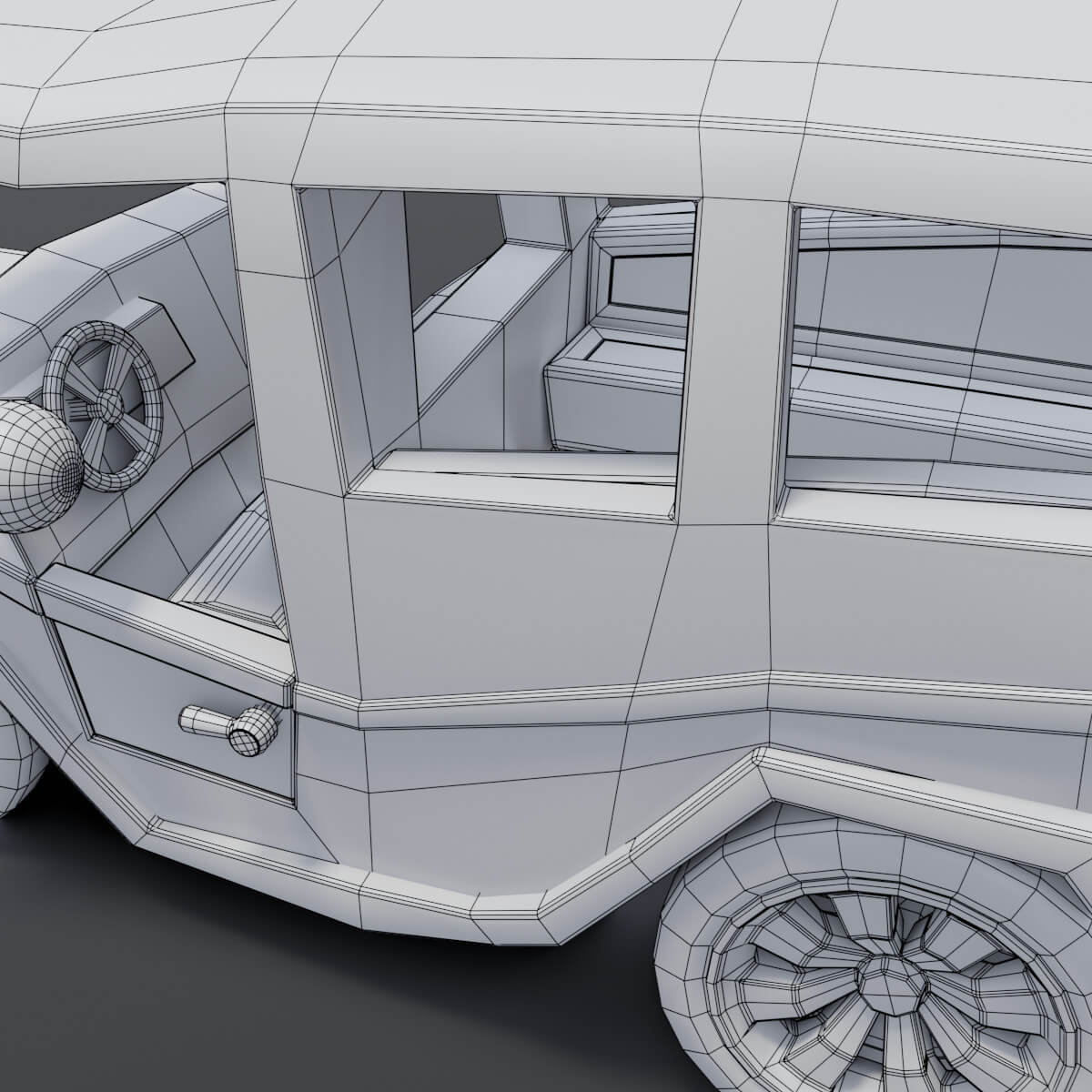 Cartoon Van - 3D Model by mg53