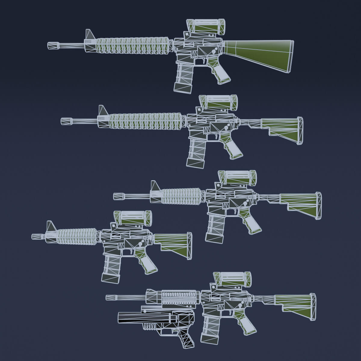 Five Automatic Weapons: Canada - 3D Model by mg53
