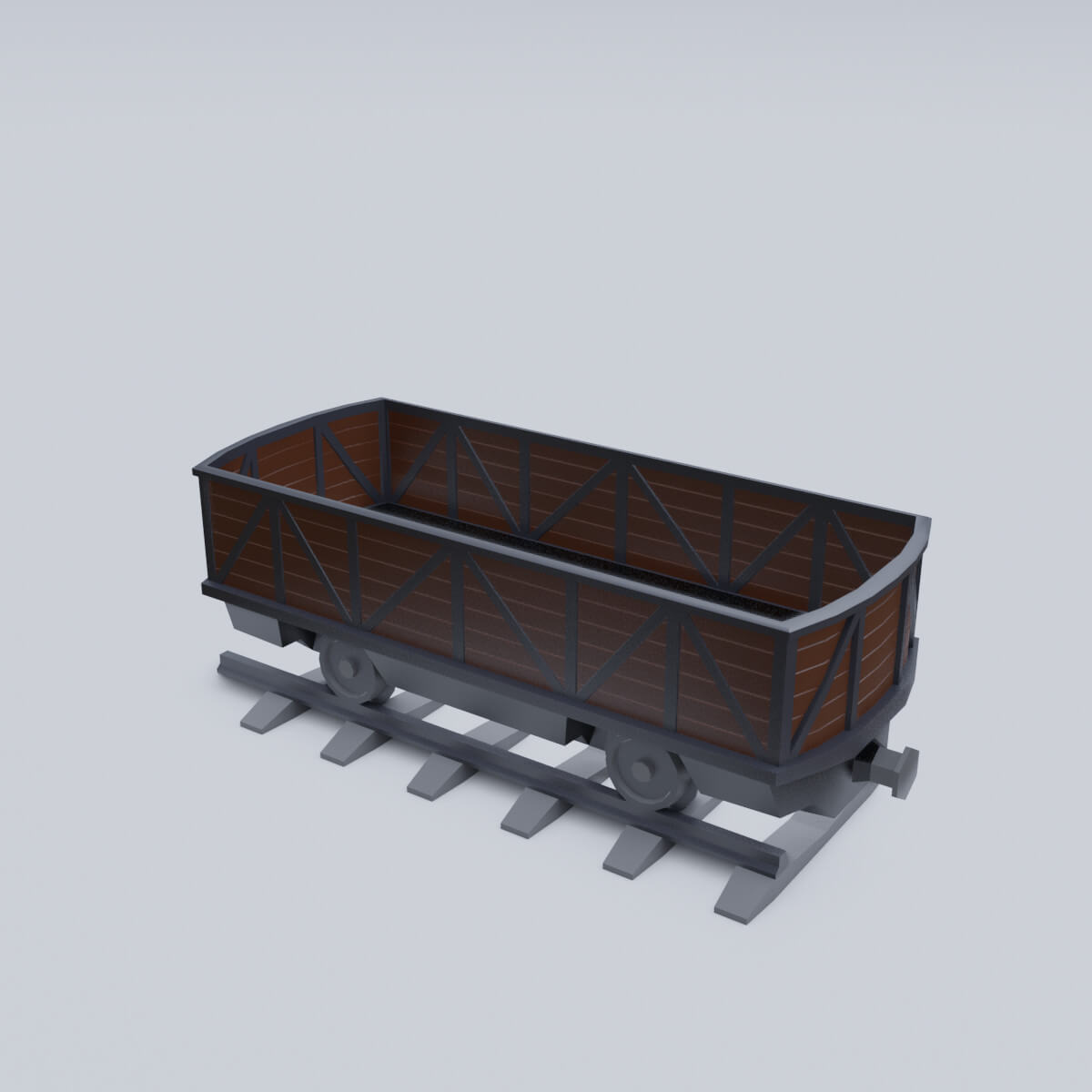 Freight Wagon 3 - 3D Model by mg53