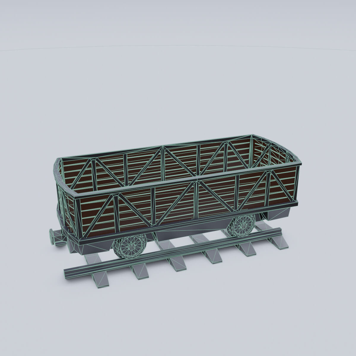 Freight Wagon 3 - 3D Model by mg53