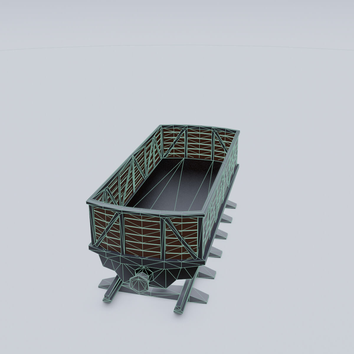 Freight Wagon 3 - 3D Model by mg53