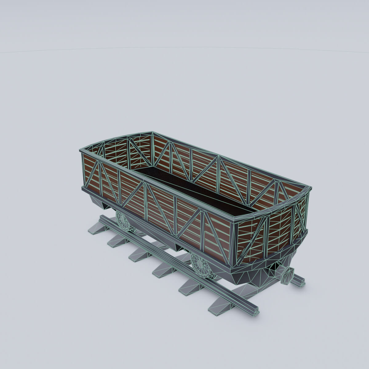 Freight Wagon 3 - 3D Model by mg53
