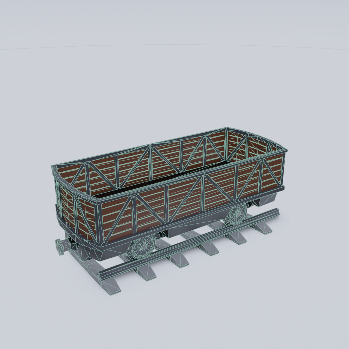 Freight Wagon 3 - 3D Model by mg53