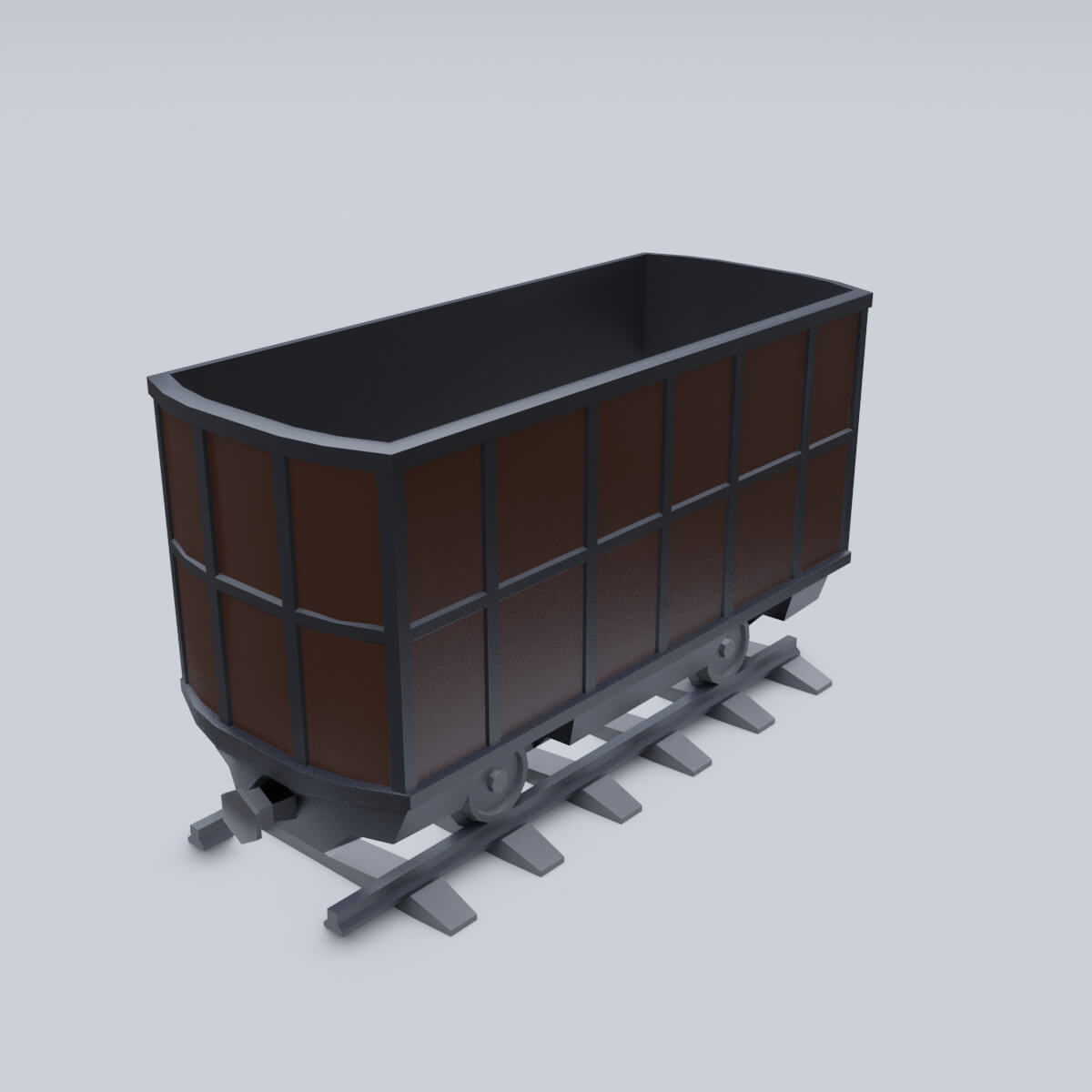 Freight Wagon 4 - 3D Model by mg53