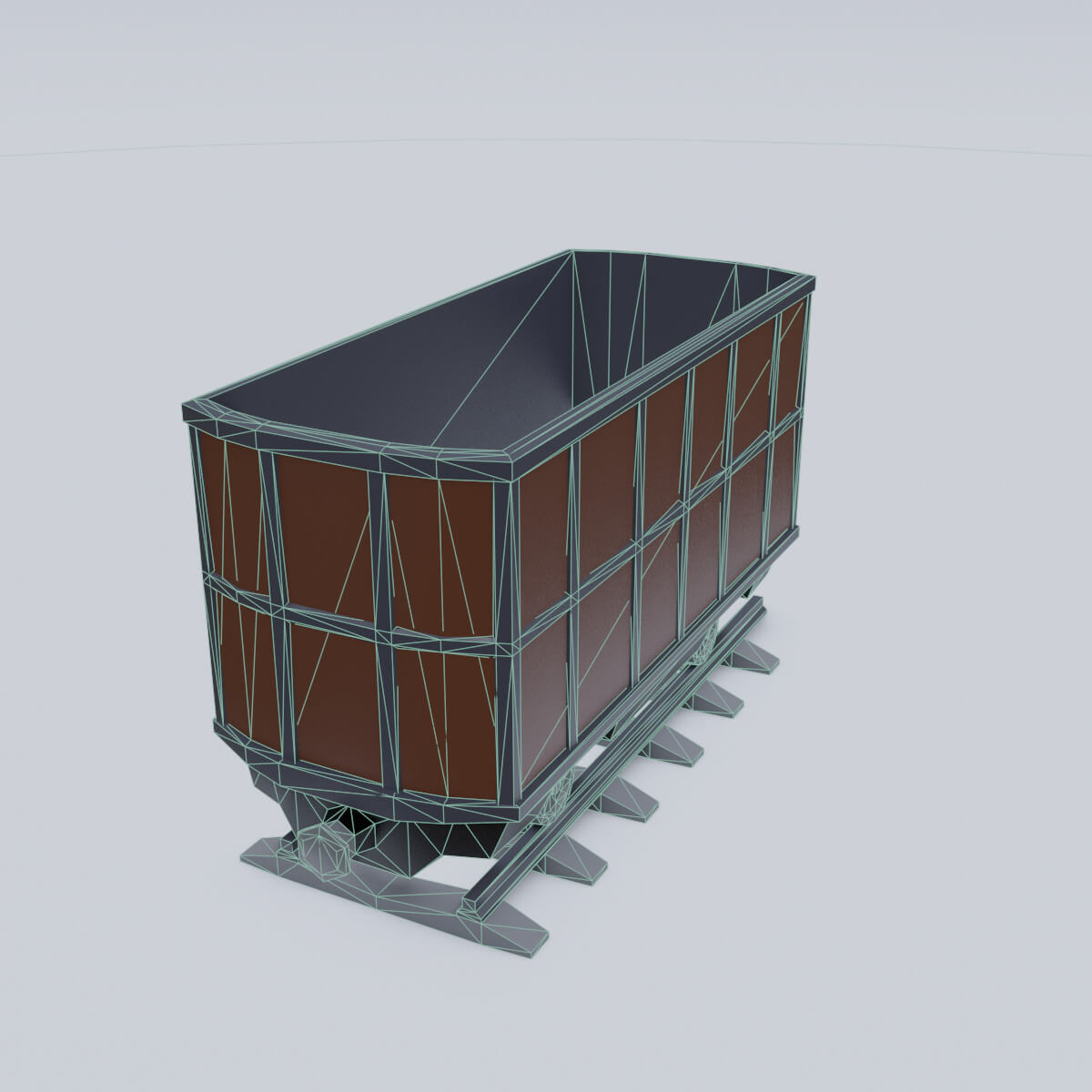 Freight Wagon 4 - 3D Model by mg53