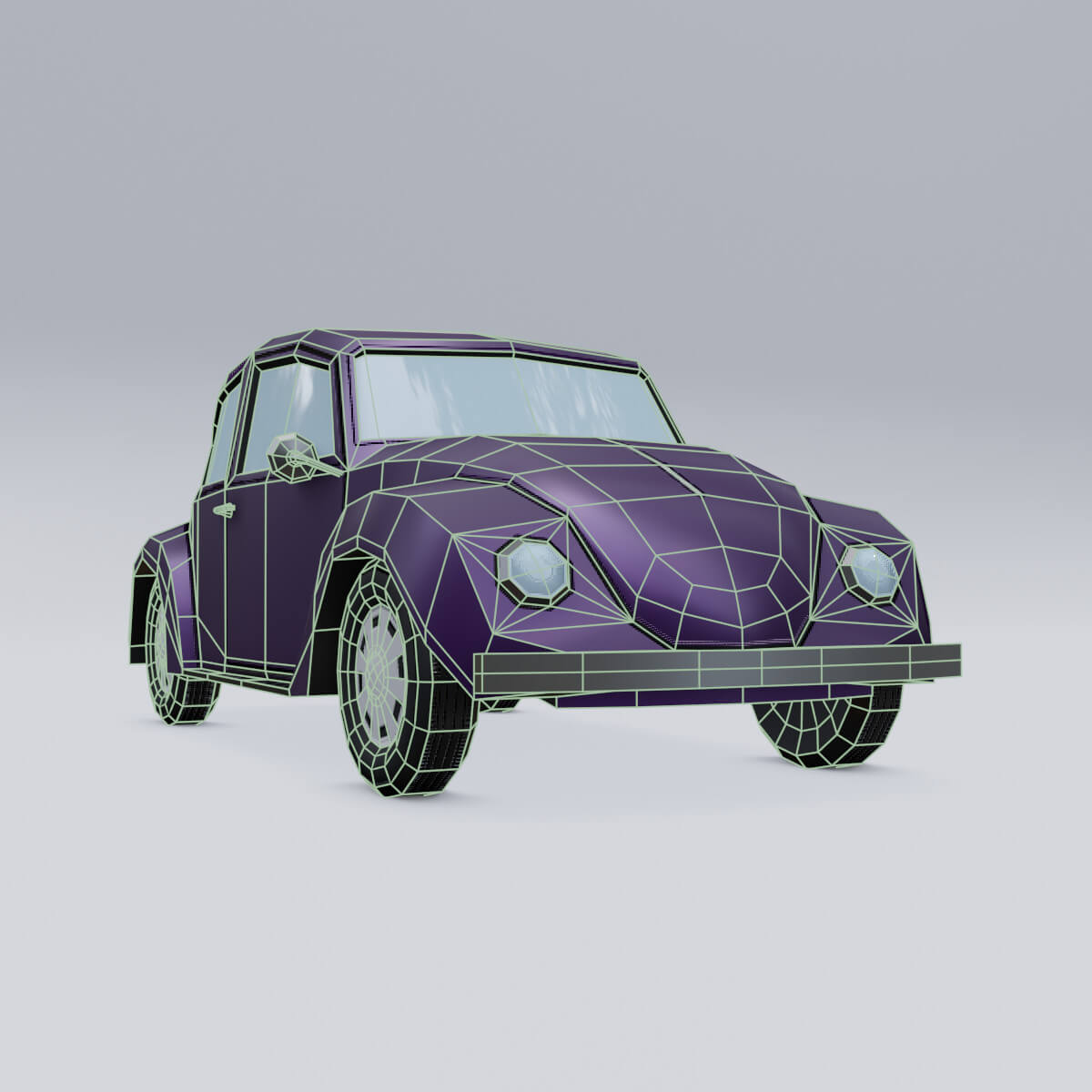 Cartoon Car - 3D Model by mg53