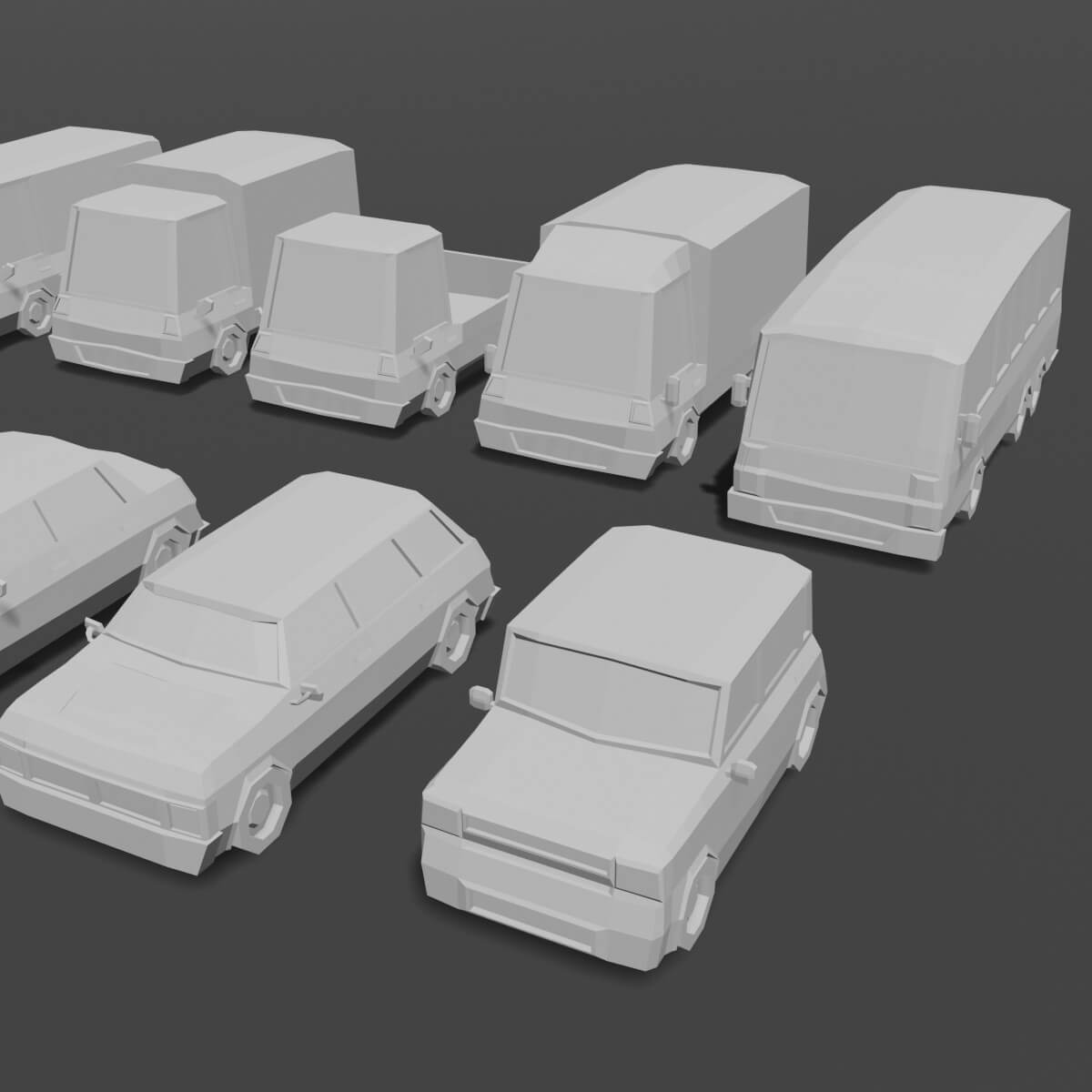 Cartoon Cars - 3D Model by mg53