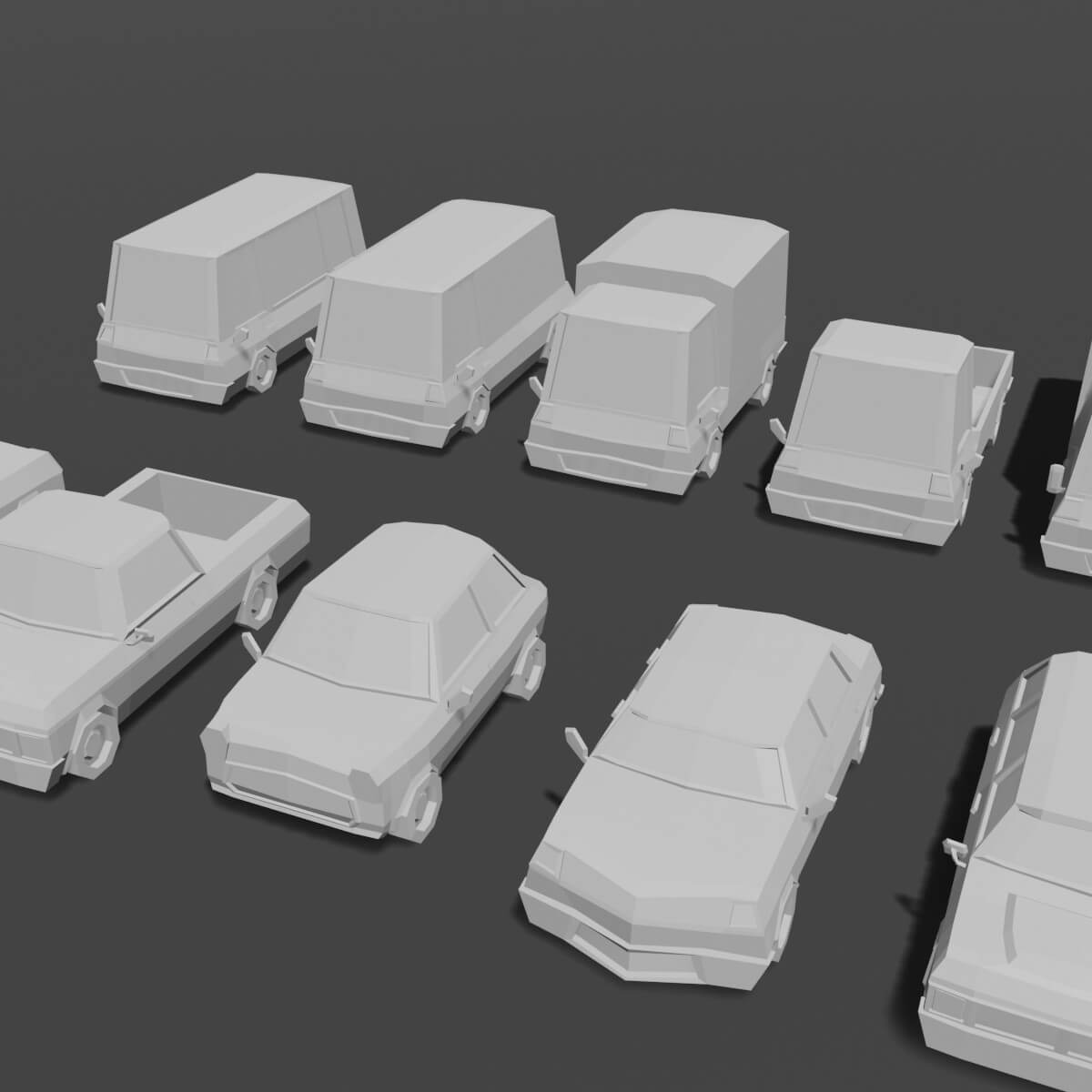 Cartoon Cars - 3D Model by mg53