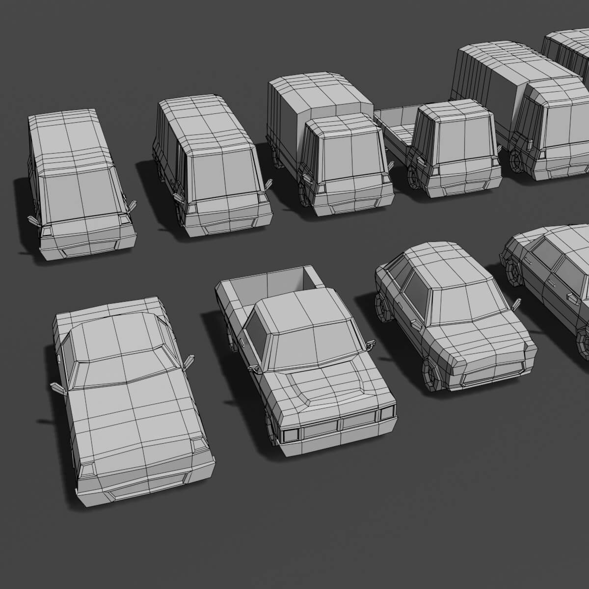 Cartoon Cars - 3D Model by mg53