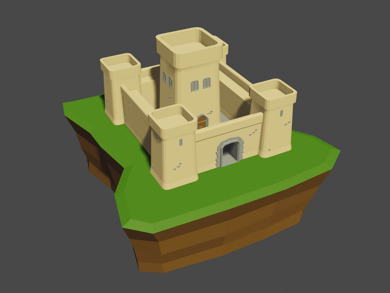 Medieval Castle - 3D Model by mg53