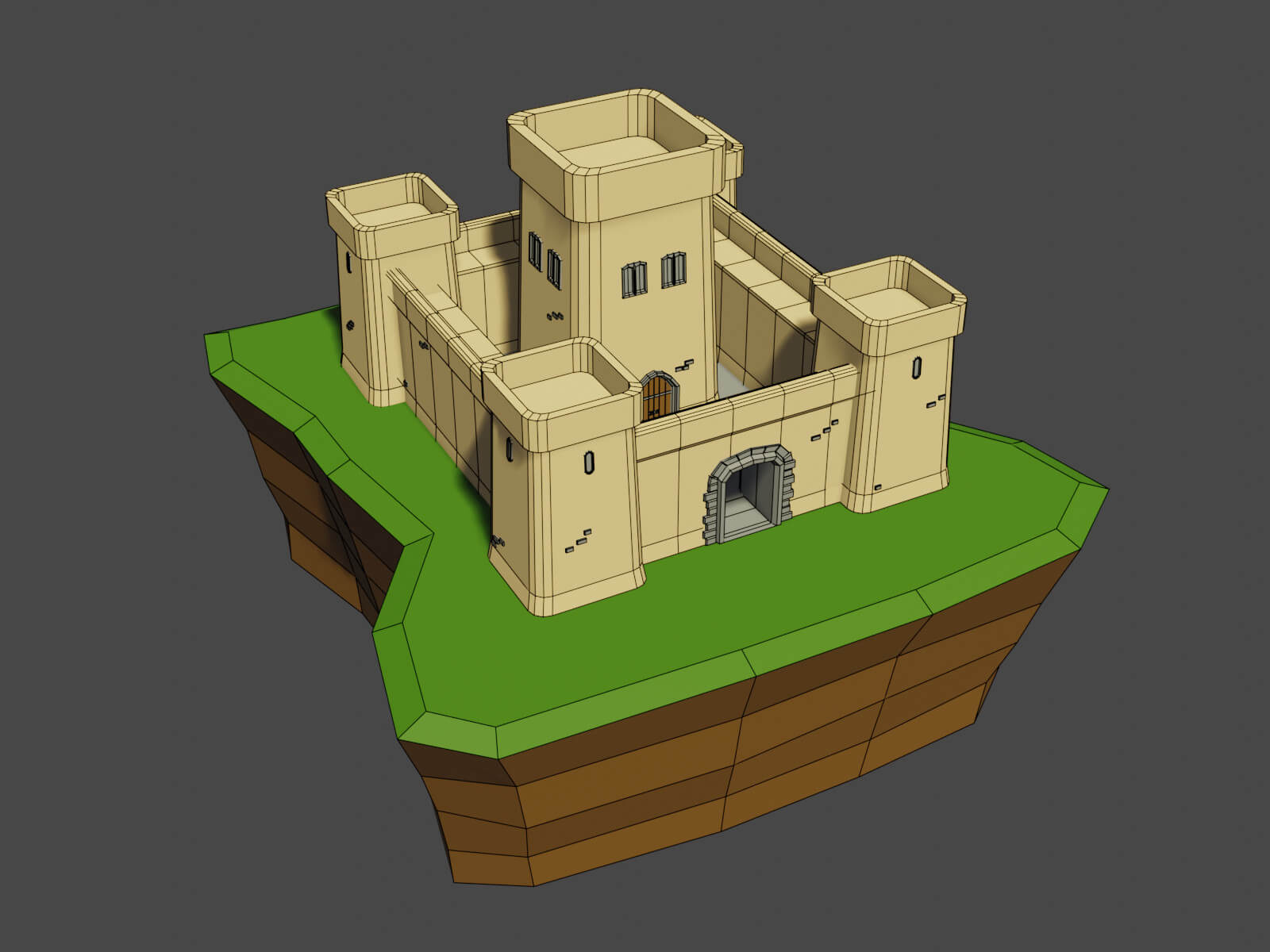 Medieval Castle - 3D Model by mg53