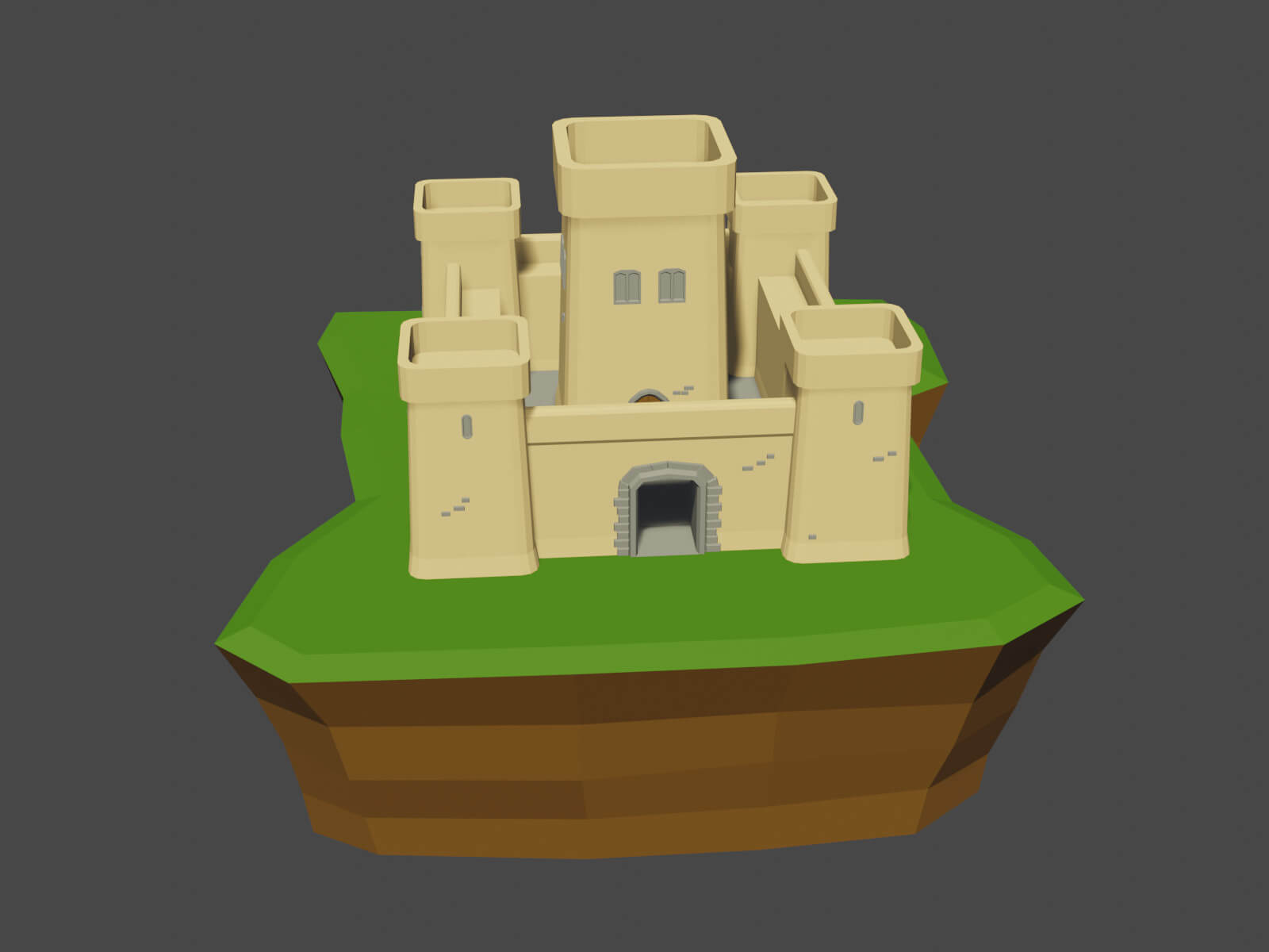 Medieval Castle - 3D Model by mg53