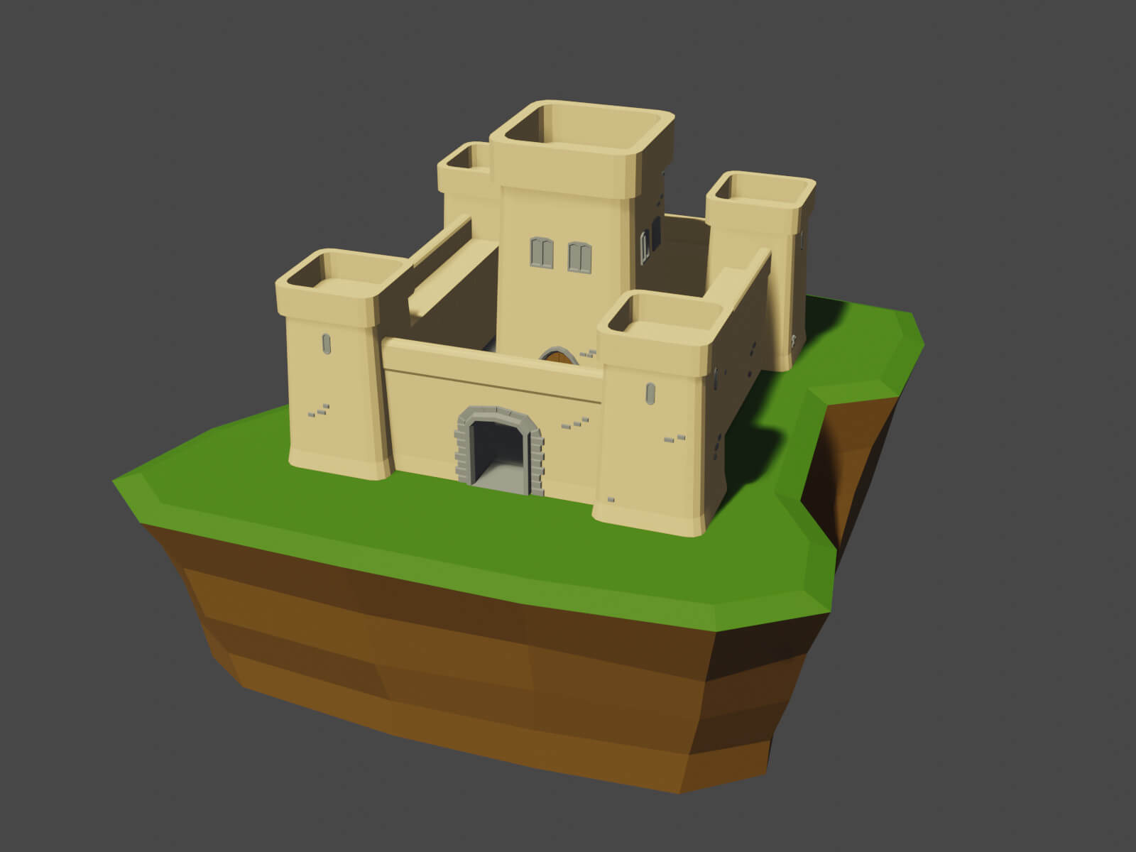 Medieval Castle - 3D Model by mg53