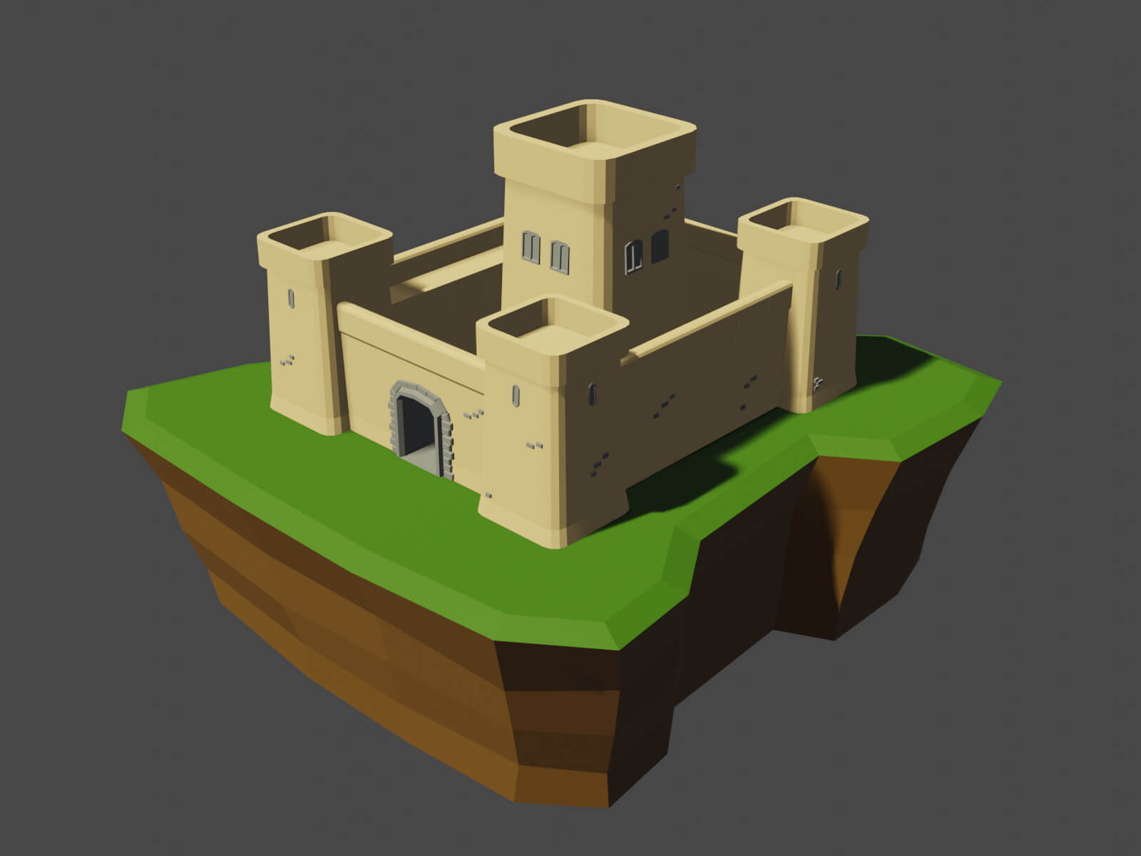 Medieval Castle - 3D Model by mg53