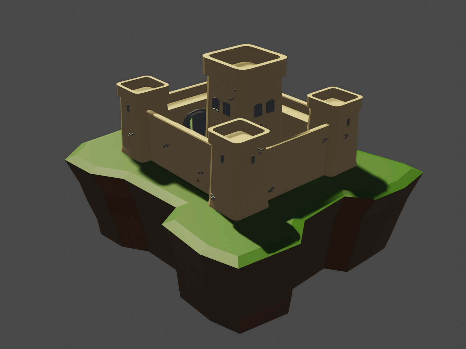 Medieval Castle - 3D Model by mg53