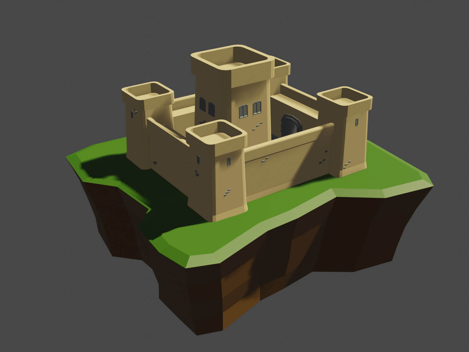 Medieval Castle - 3D Model by mg53