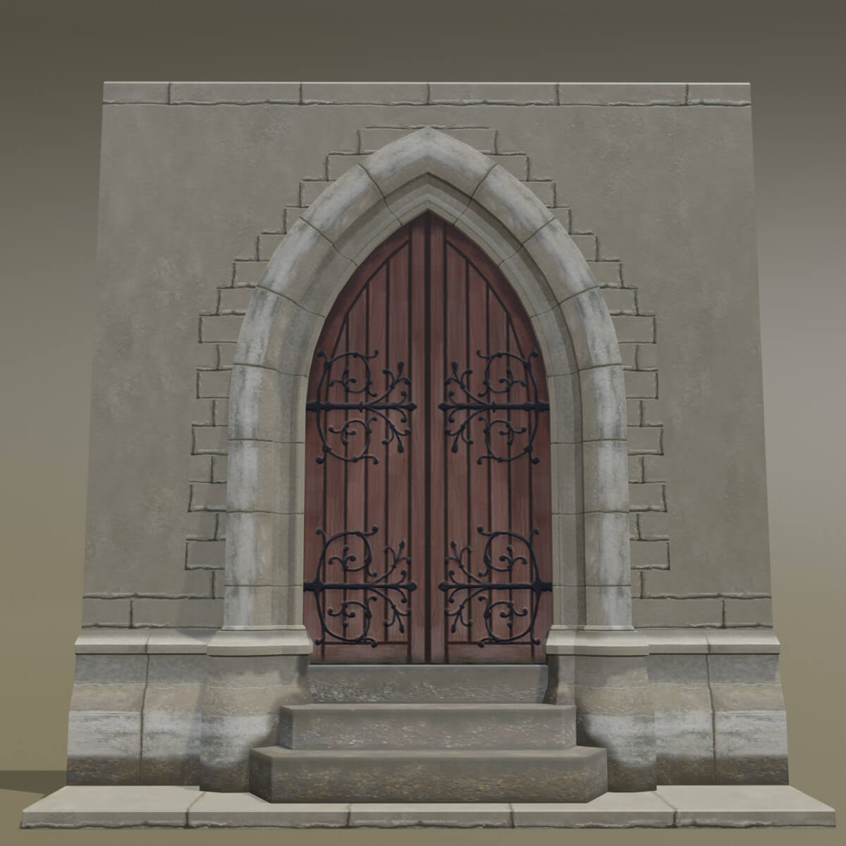 Medieval Door - 3D Model by mg53