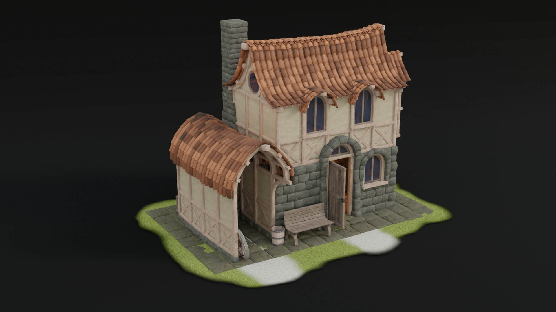 Medieval House - 3D Model by mg53