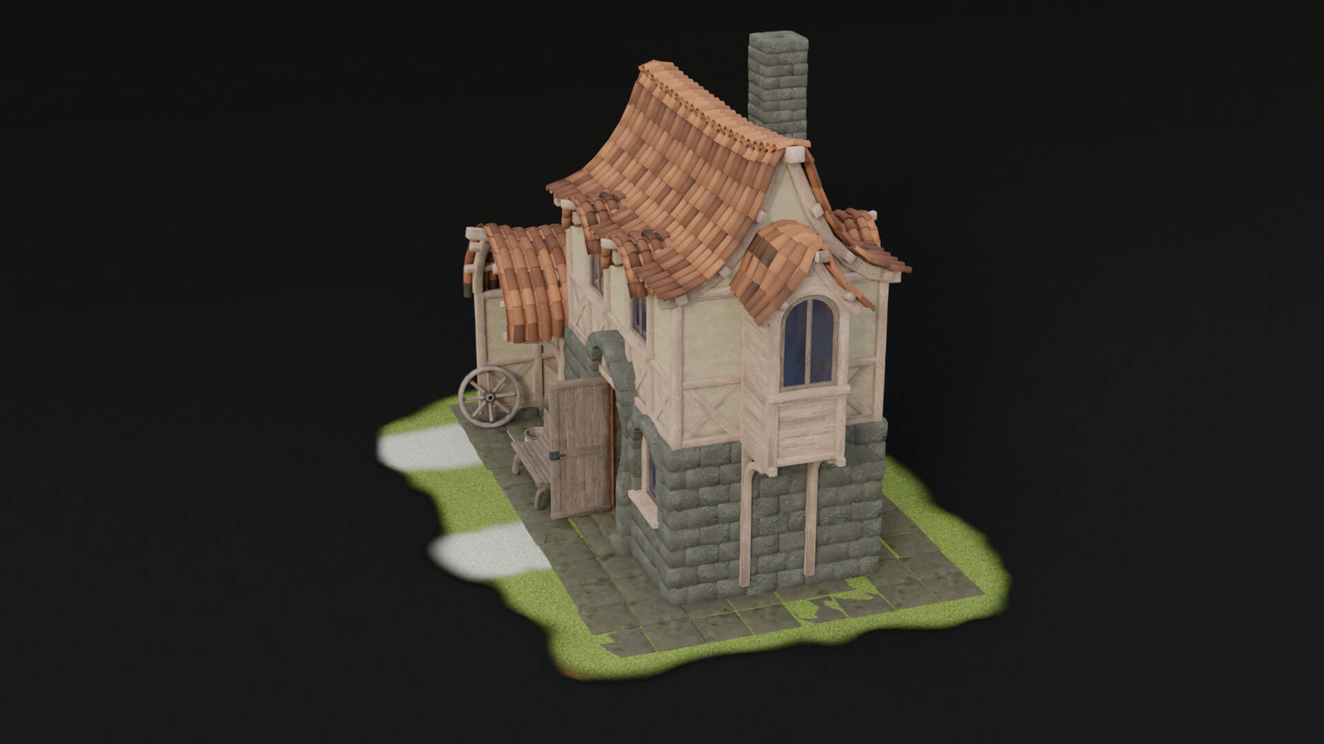 Medieval House - 3D Model by mg53