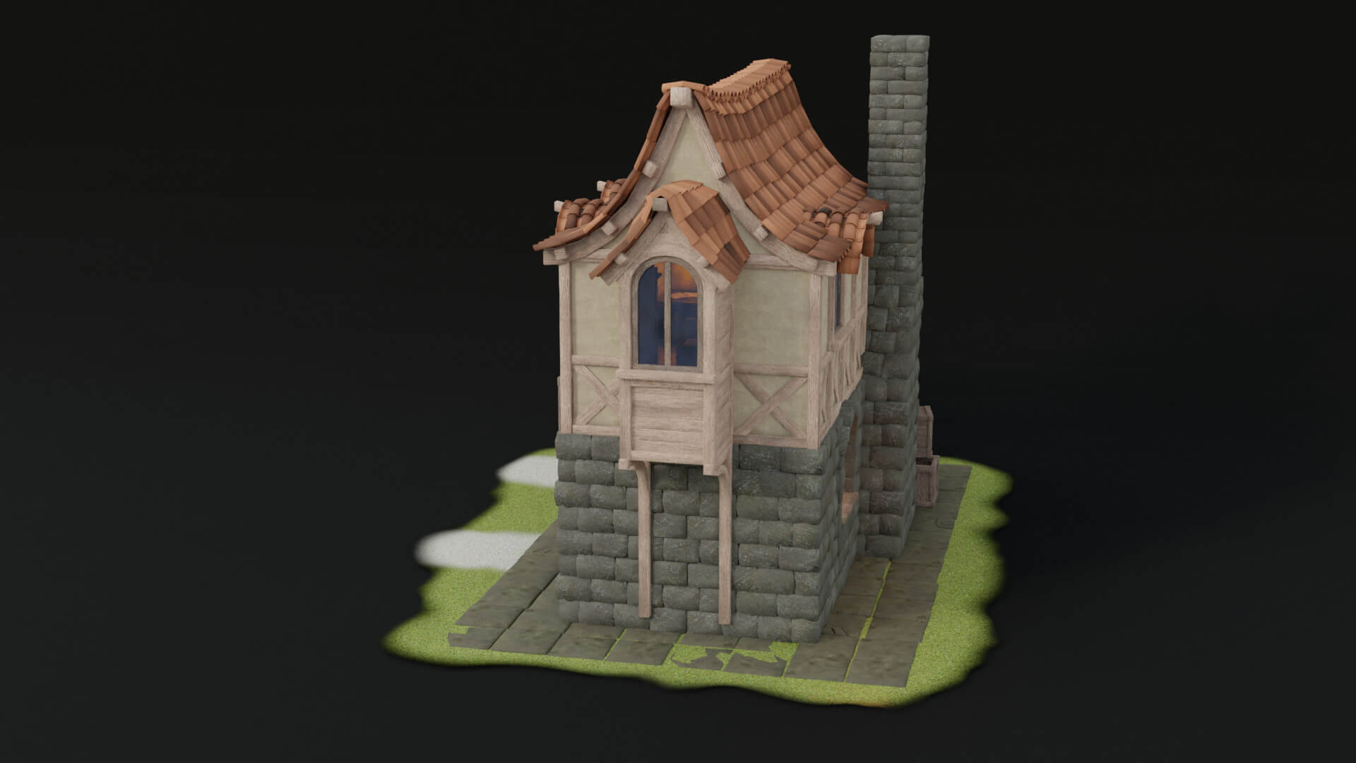 Medieval House - 3D Model by mg53
