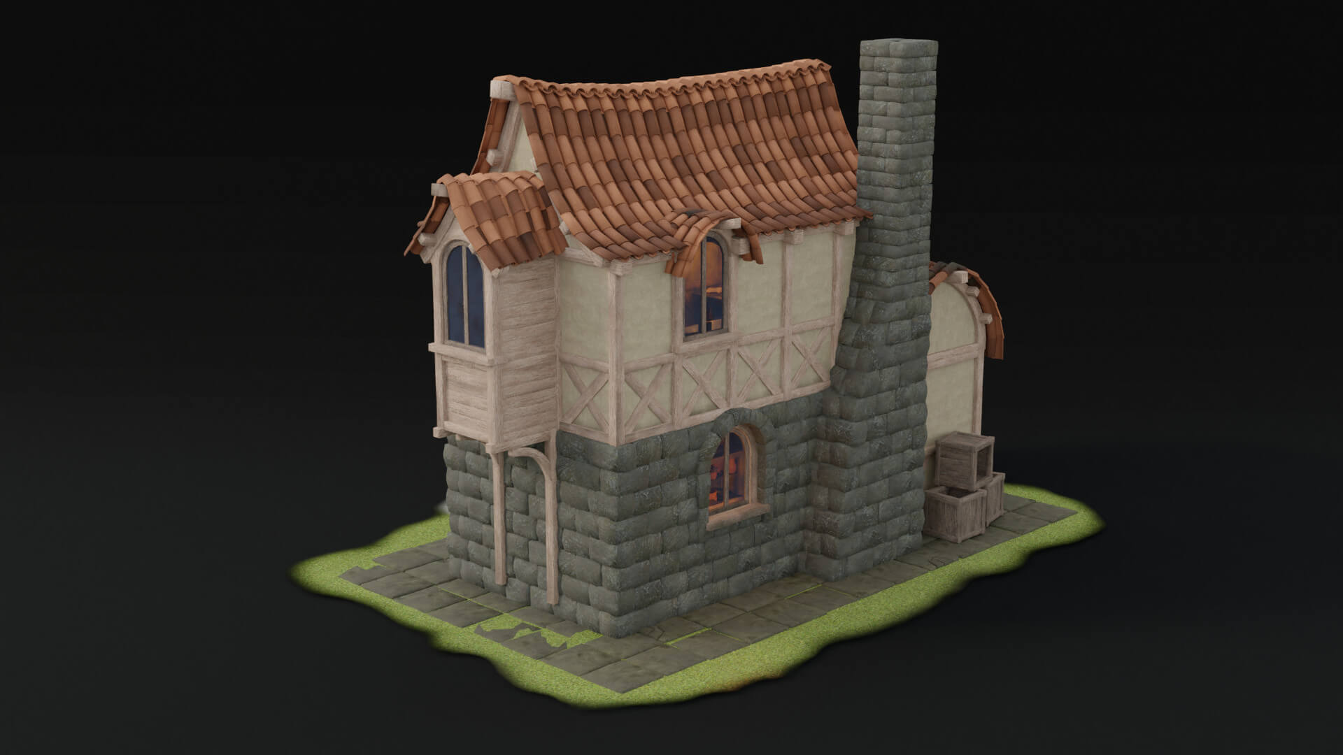 Medieval House - 3D Model by mg53