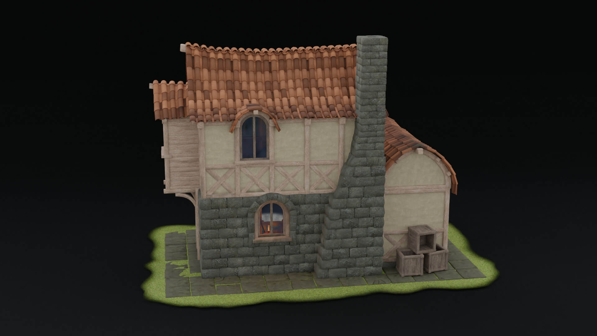 Medieval House - 3D Model by mg53