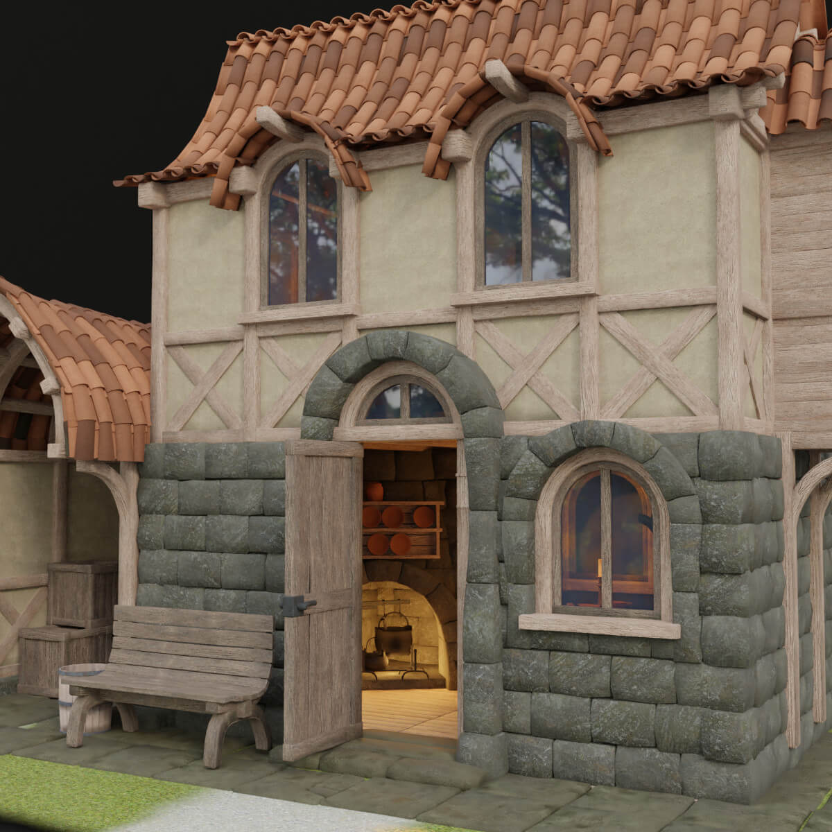 Medieval House - 3D Model by mg53