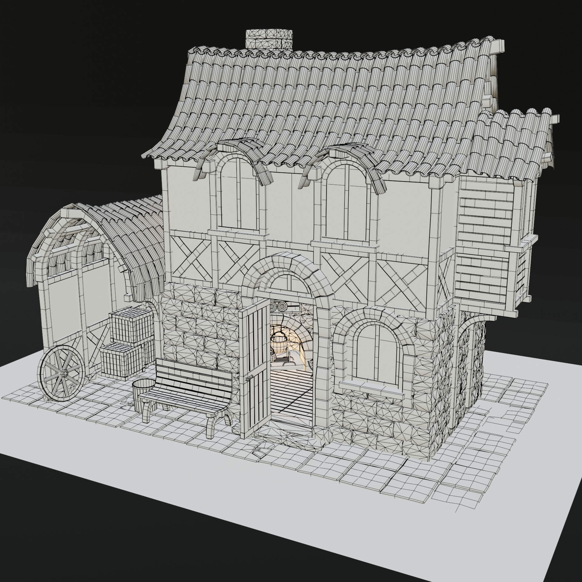 Medieval House - 3D Model by mg53