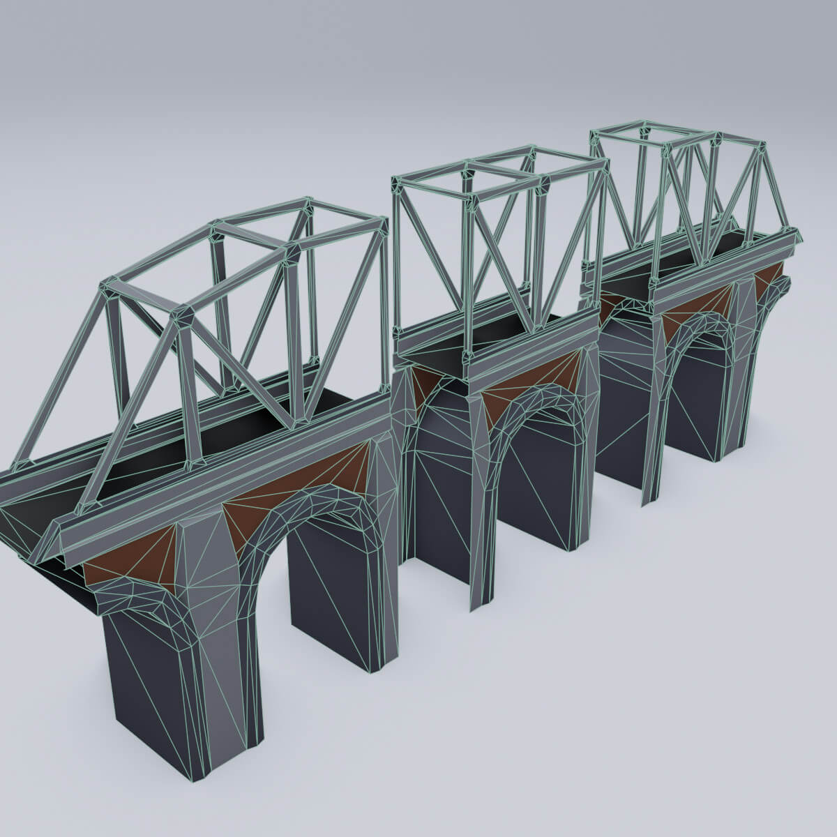 Railroad Bridges Kit - 3D Model by mg53