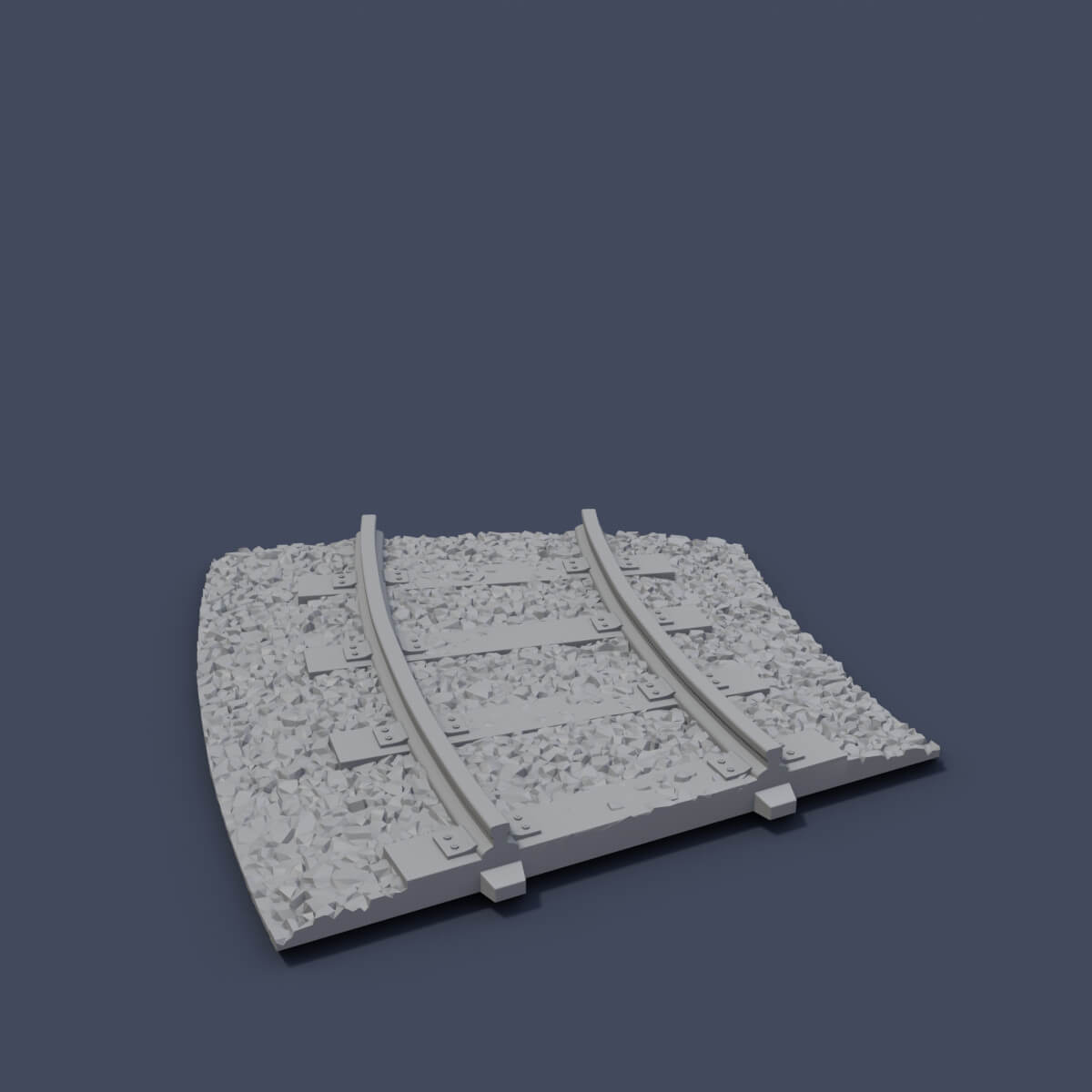 Railway Rails: Turn - 3D Model by mg53