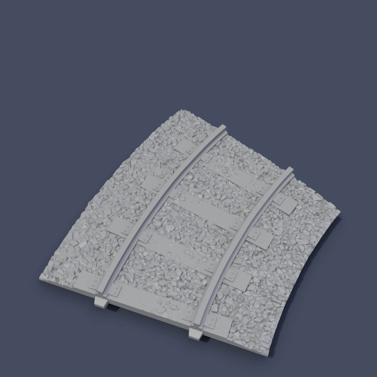 Railway Rails: Turn - 3D Model by mg53