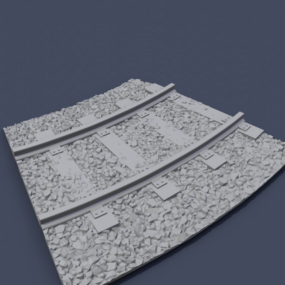 Railway Rails: Turn - 3D Model by mg53