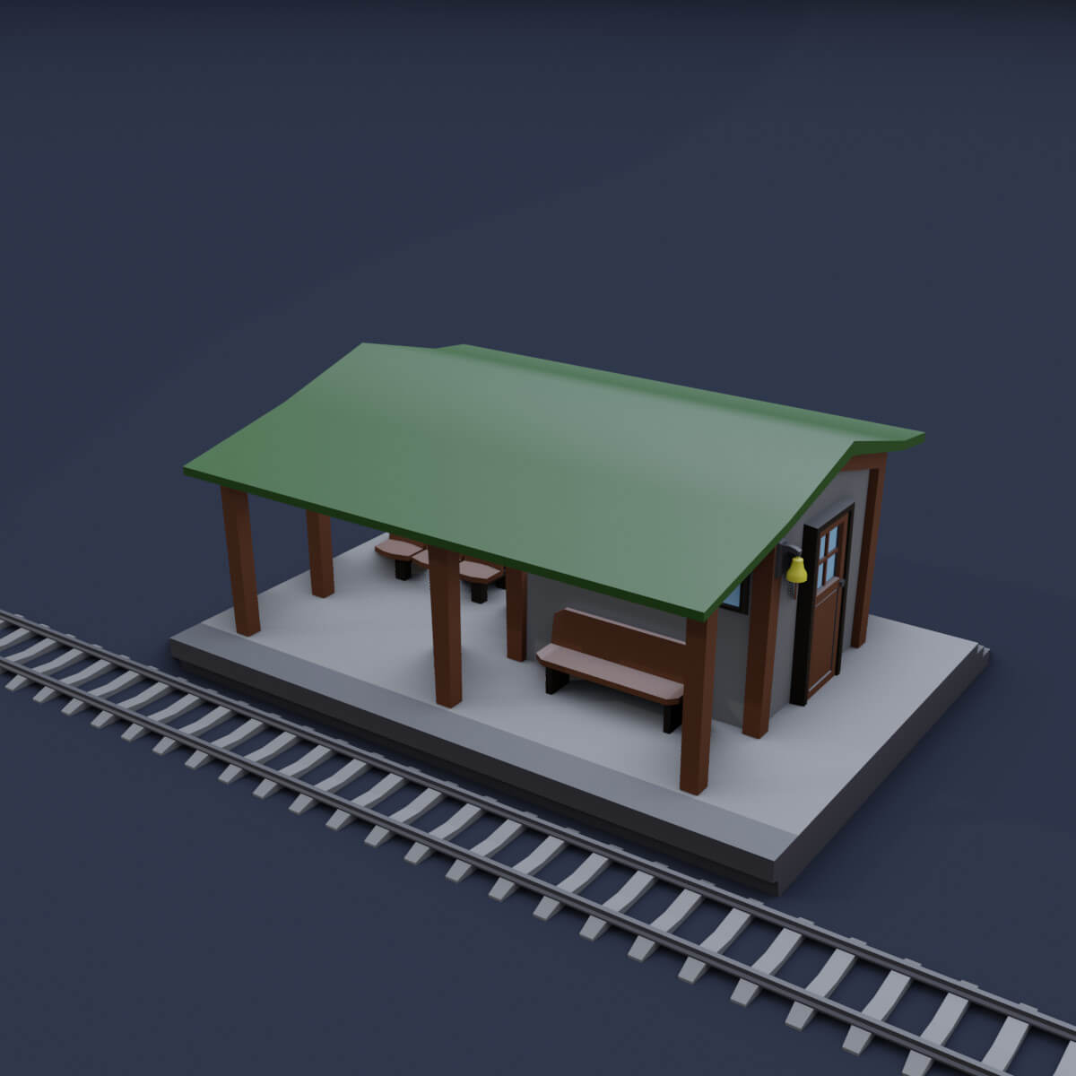 Railway Stations - 3D Model by mg53