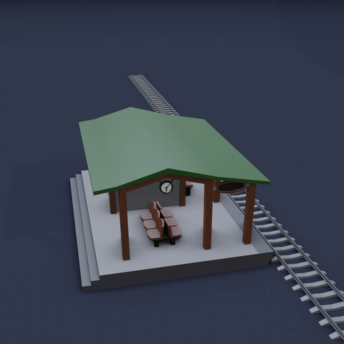 Railway Stations - 3D Model by mg53
