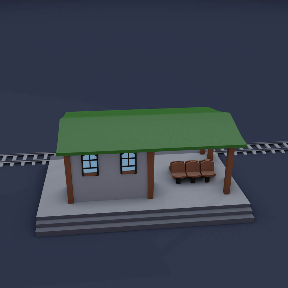 Railway Stations - 3D Model by mg53