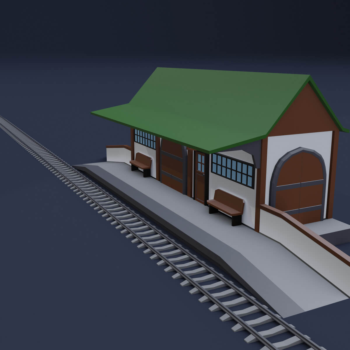 Railway Stations - 3D Model by mg53