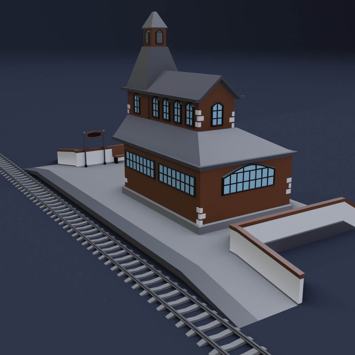 Railway Stations - 3D Model by mg53