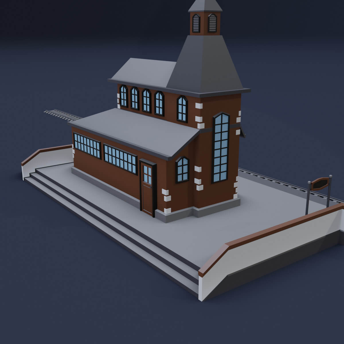 Railway Stations - 3D Model by mg53