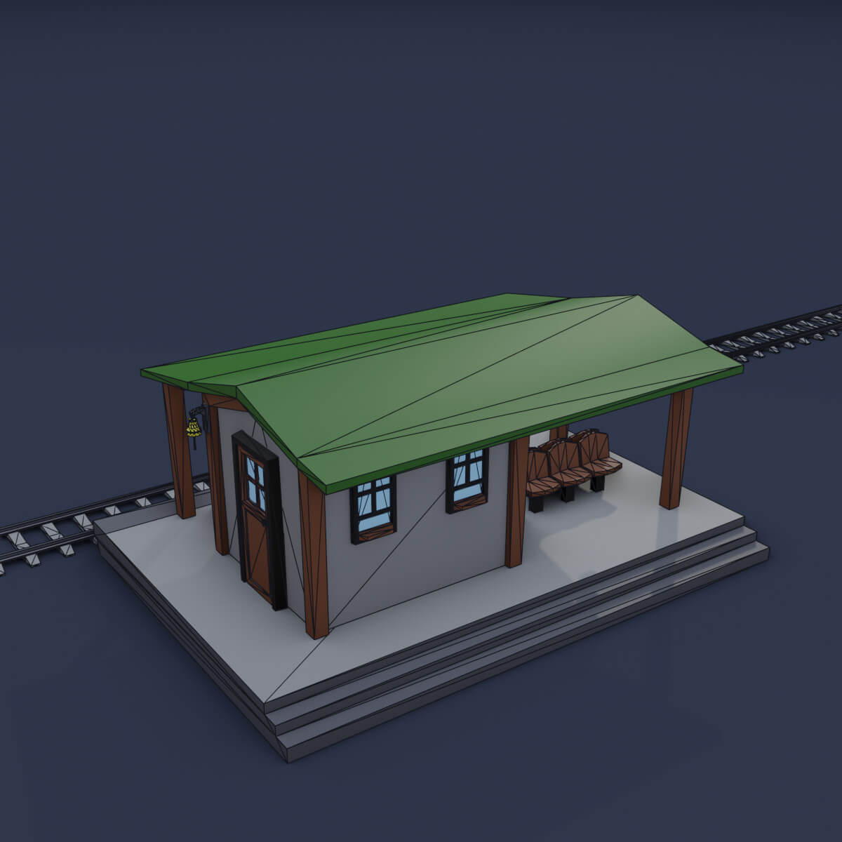 Railway Stations - 3D Model by mg53