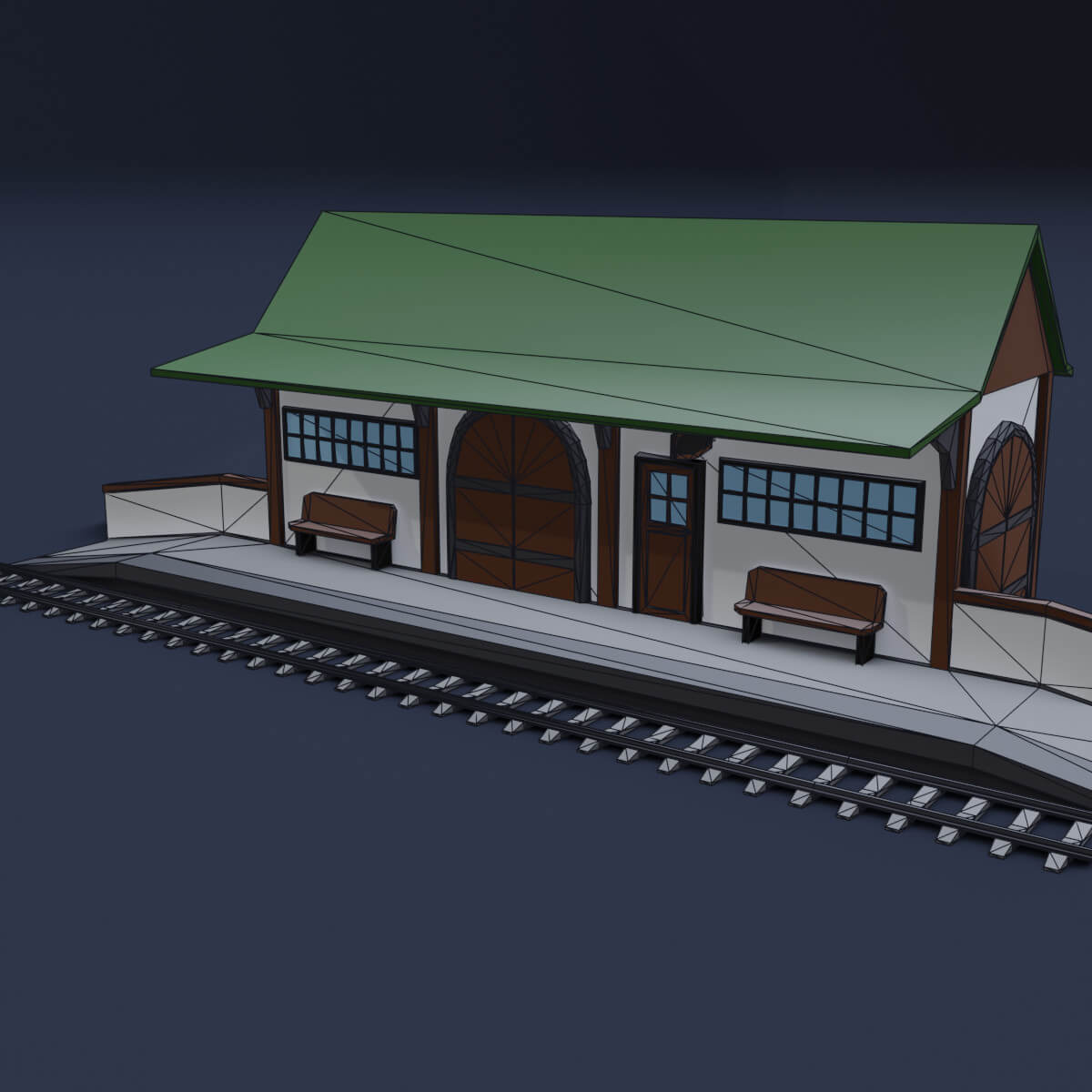 Railway Stations - 3D Model by mg53