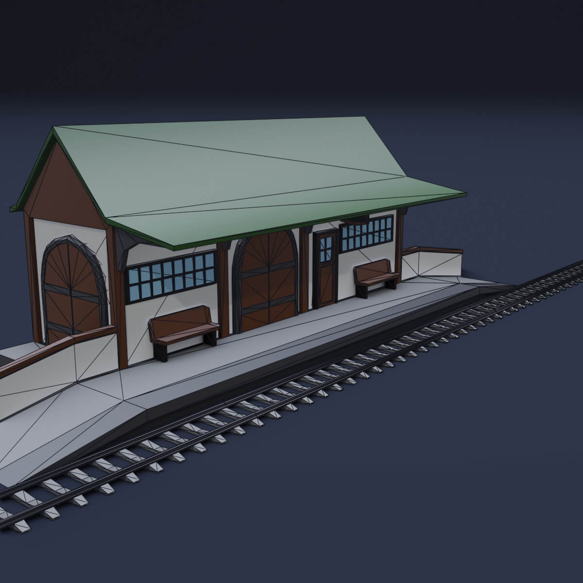 Railway Stations - 3D Model by mg53