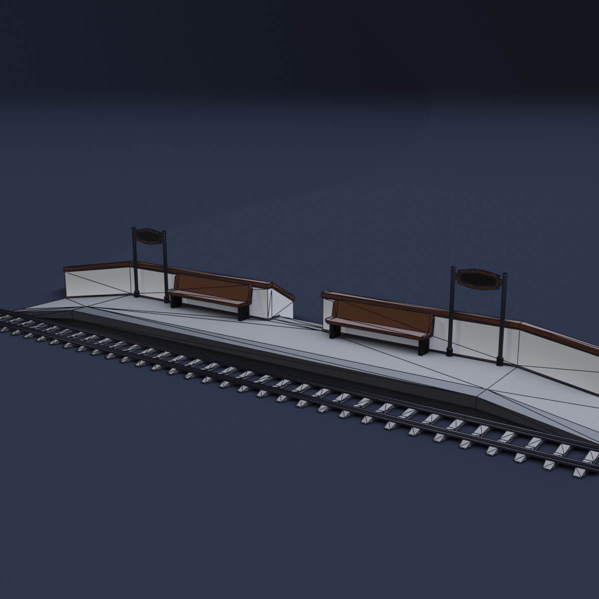 Railway Stations - 3D Model by mg53