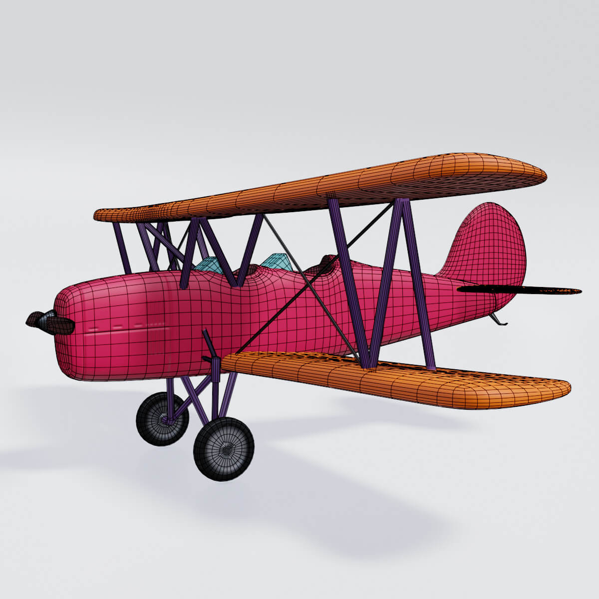 Retro Airplane - 3D Model by mg53