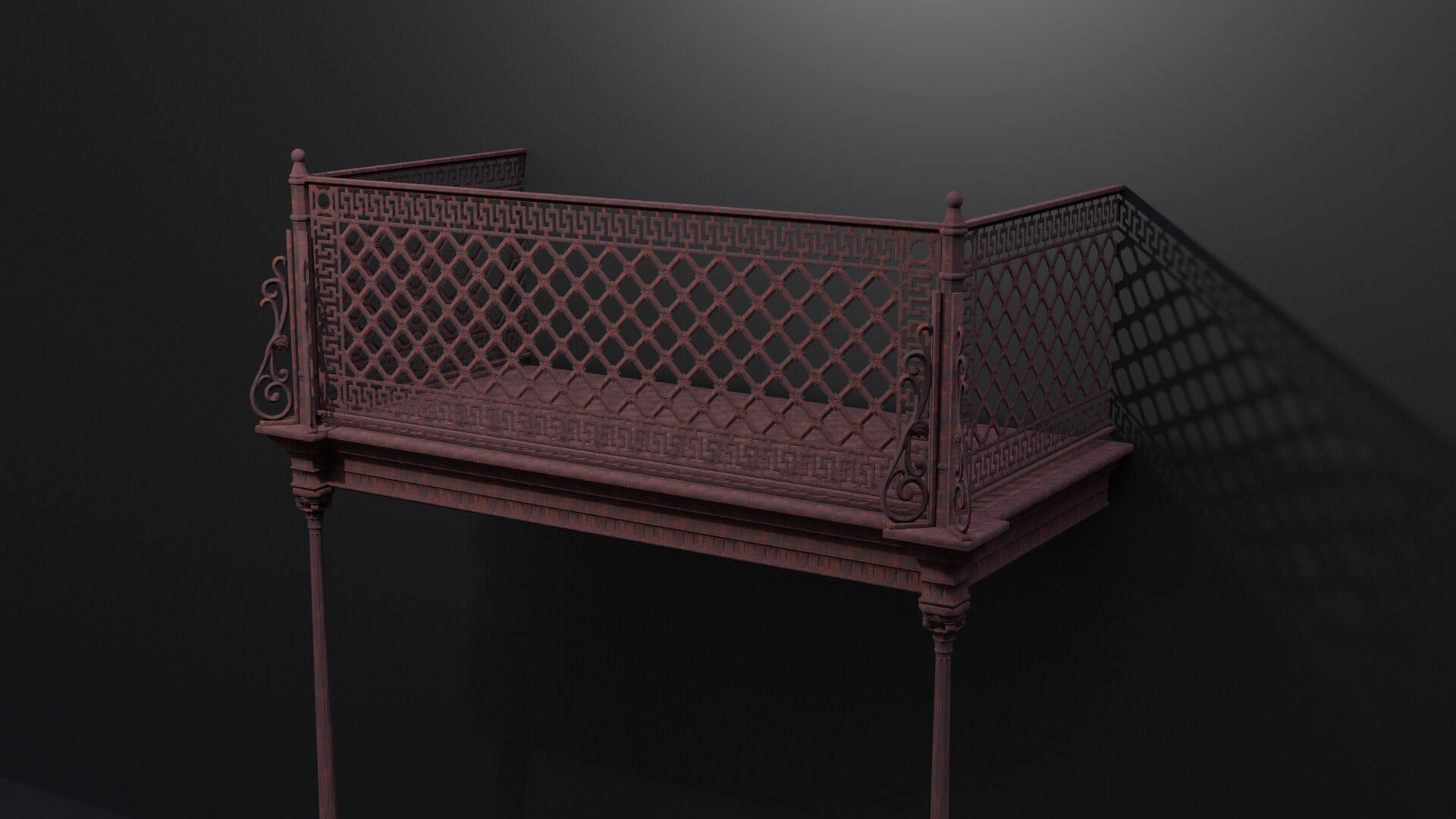Rusty Balcony - 3D Model by mg53